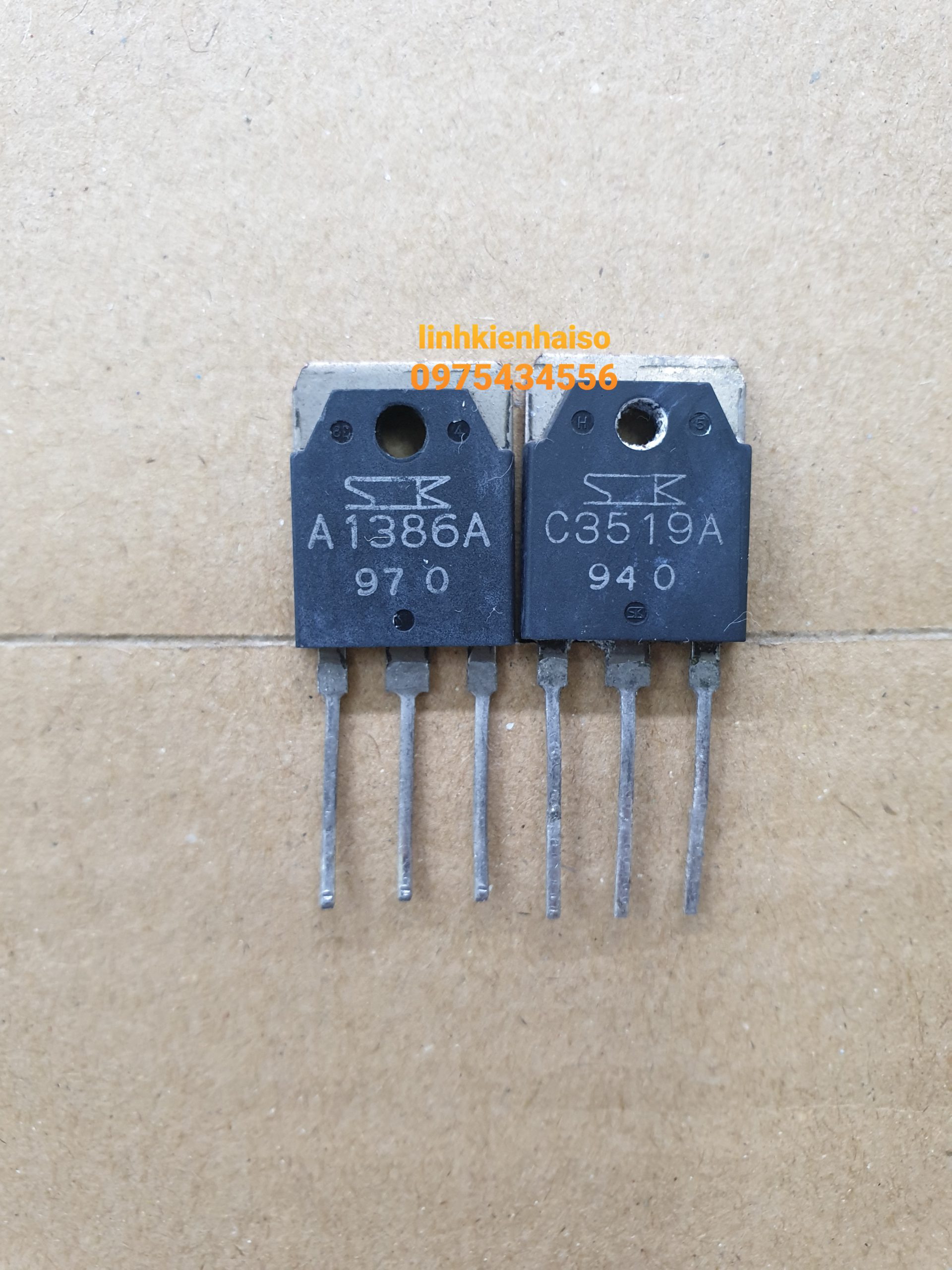 A1386 C3519 TRANSISTORS 180V 15A (Tháo máy) - Linh Kiện